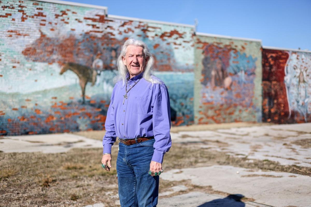 Giant sculptures link past, present on Hominy hillside