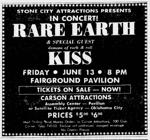 KISS concert ad