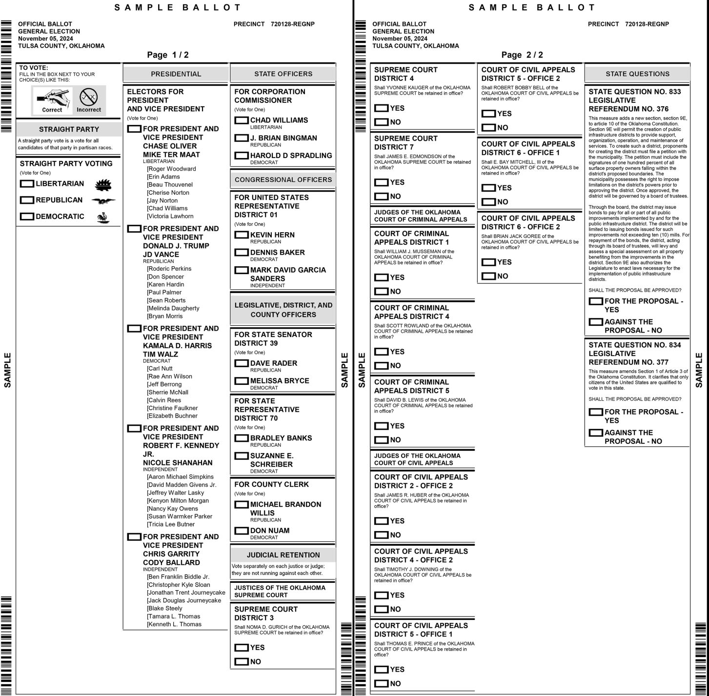 Get your sample ballot for Tuesday's general election