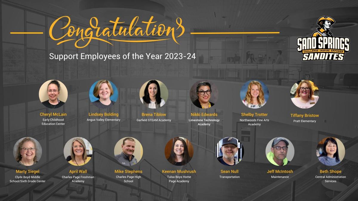 Sand Springs Public Schools honors support employees of the year
