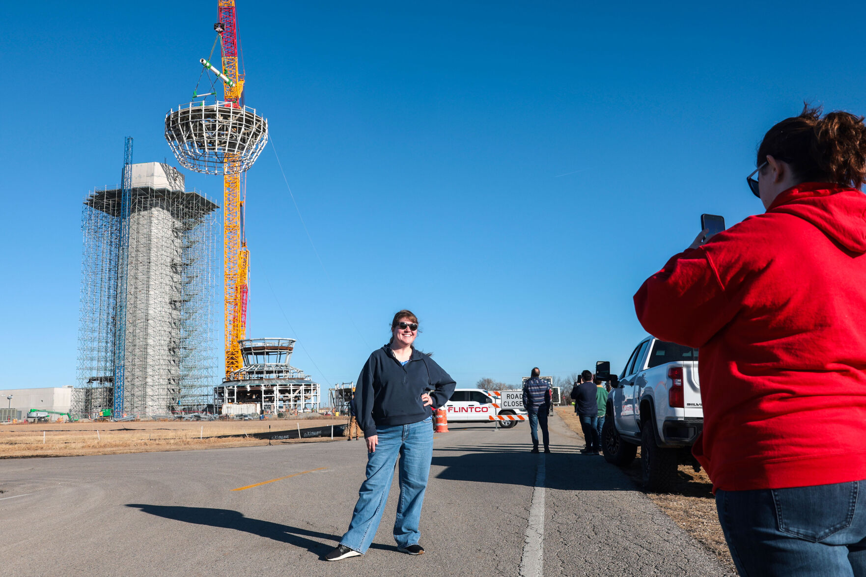 Photos of Tulsa air traffic control tower under construction