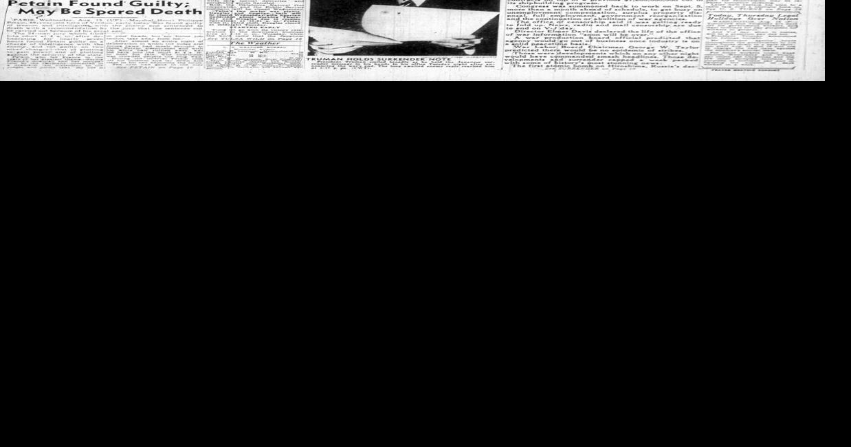 Tim Stanley: V-J Day 75th anniversary provides perspective for our ...