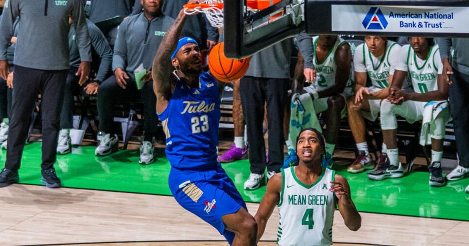 Tulsa's winning streak ends with tight loss at North Texas