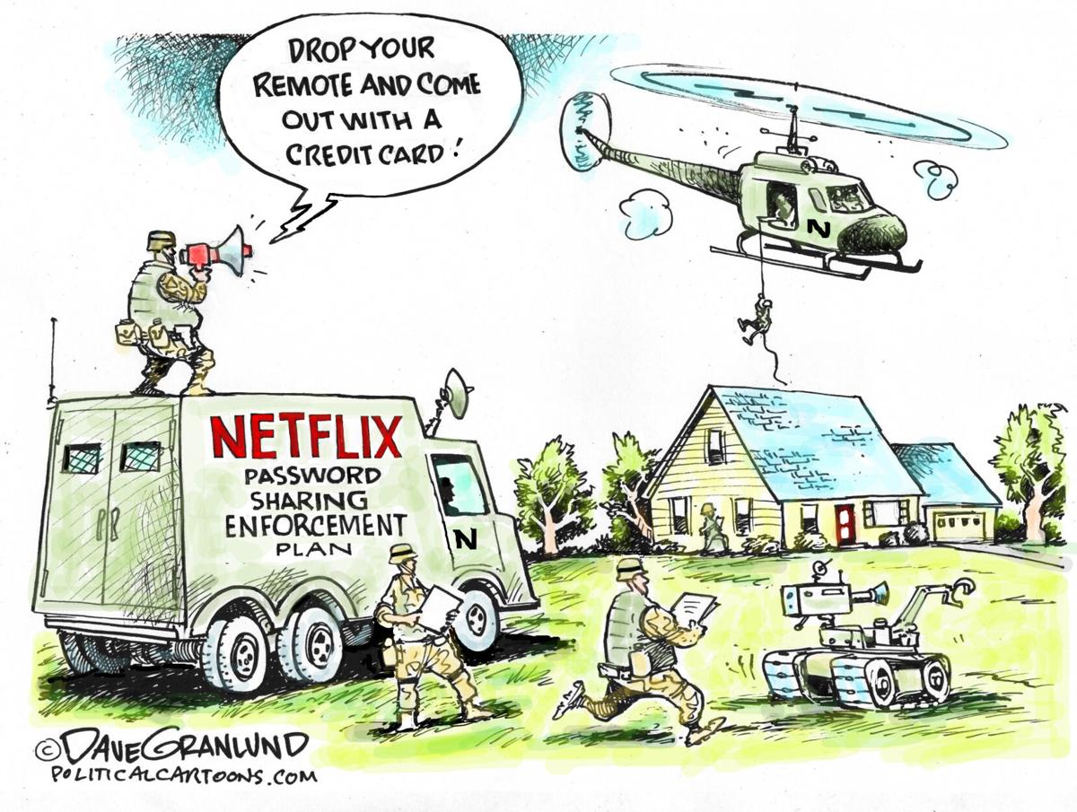Cartoon: Netflix password sharing