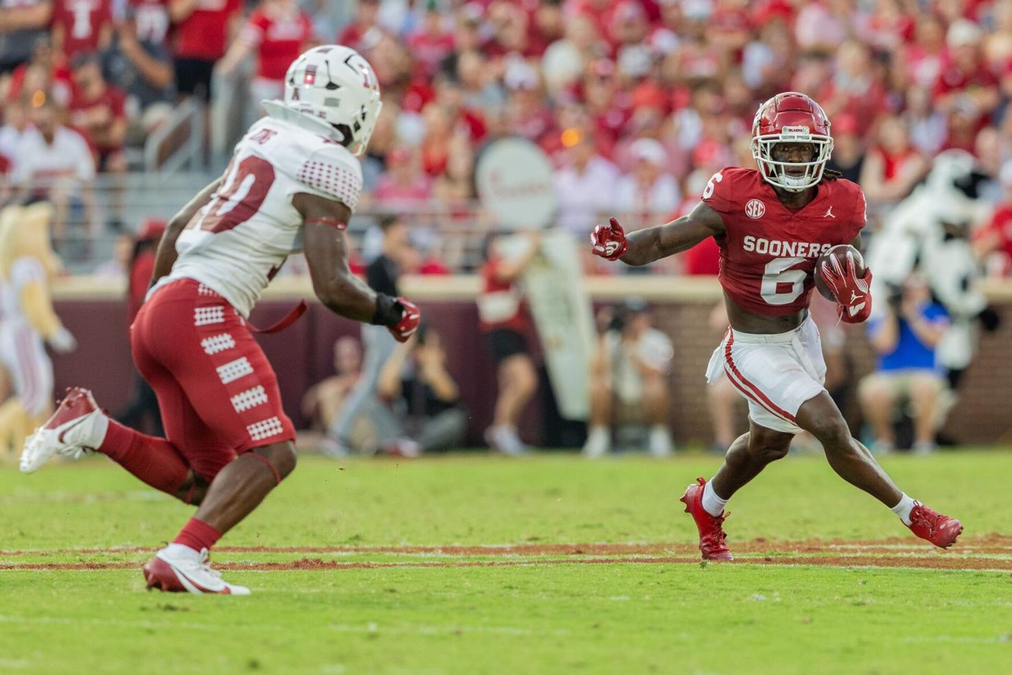 Deion Burks shines in OU debut, makes charitable gift