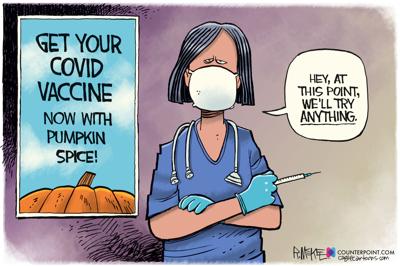 Cartoon: COVID Vaccine Pumpkin Spice