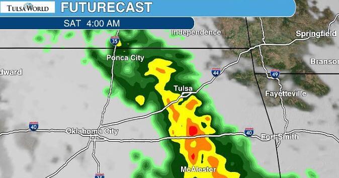 Weekend rain Tulsa weather forecast