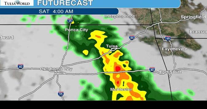Weekend rain Tulsa weather forecast