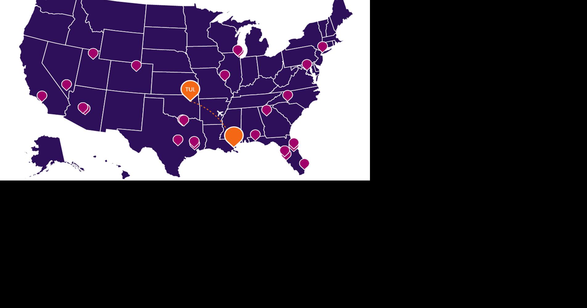 Gallery: Nonstop flight destinations from Tulsa International Airport