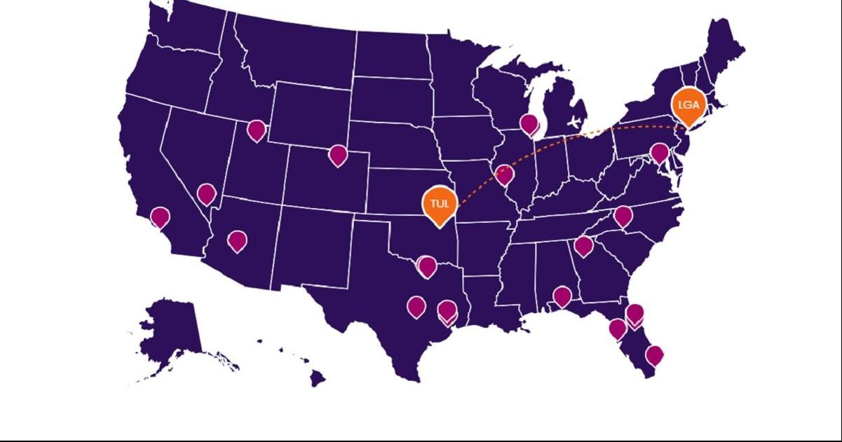 Gallery: Nonstop flight destinations from Tulsa International Airport