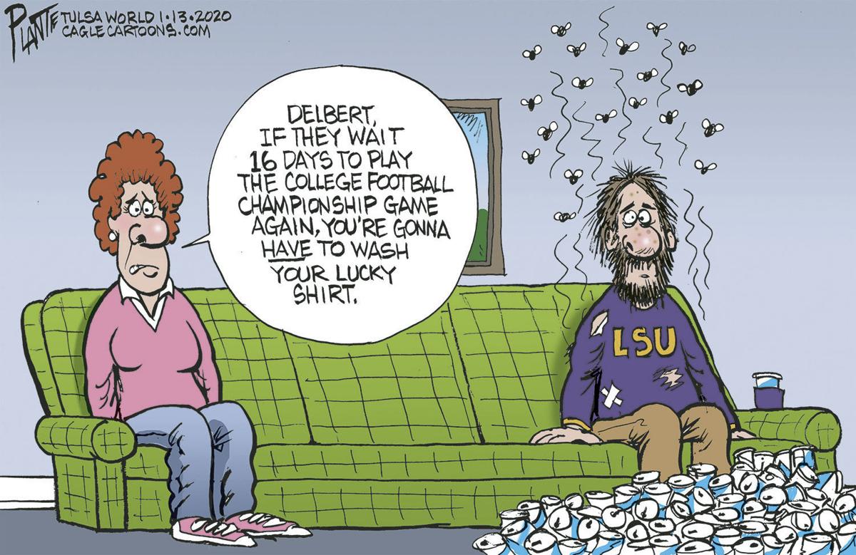 Bruce Plante Cartoon: National Championship game
