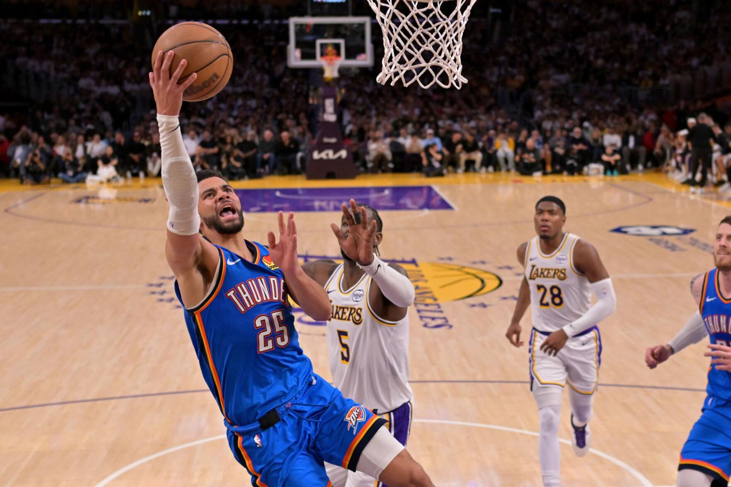 OKC Thunder: Ajay Mitchell leads 131-108 rout of Lakers