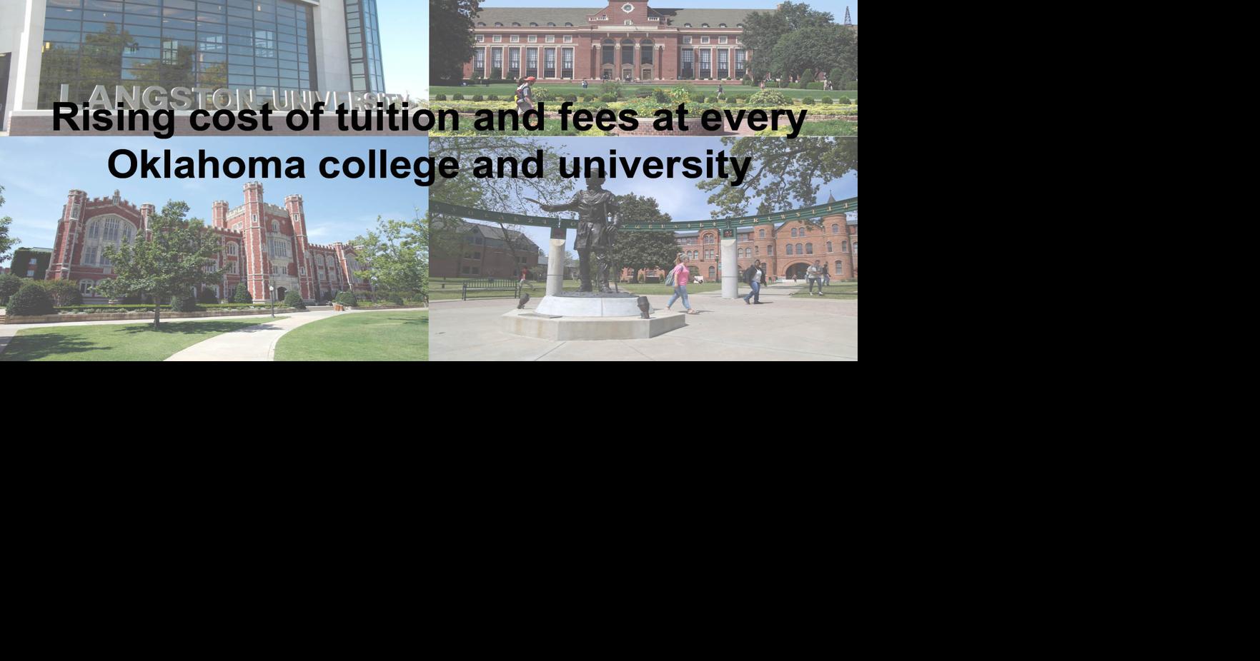 How much does it cost to go to each Oklahoma college and university ...