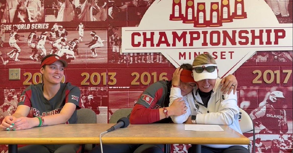 'The glue of this team': OU softball coach Patty Gasso gets emotional ...