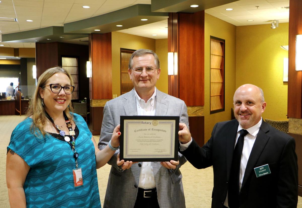 First Bank of Owasso named Owasso Rotary’s Business of the Month for June