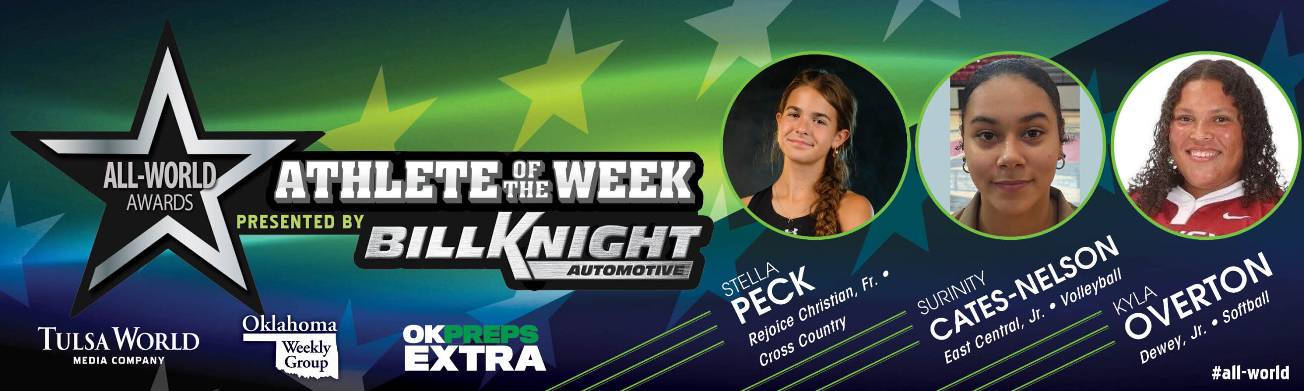 Stella Peck, Surinity Cates-Nelson, Kyla Overton honored