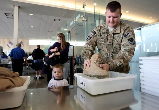 TSA officers help secure the air