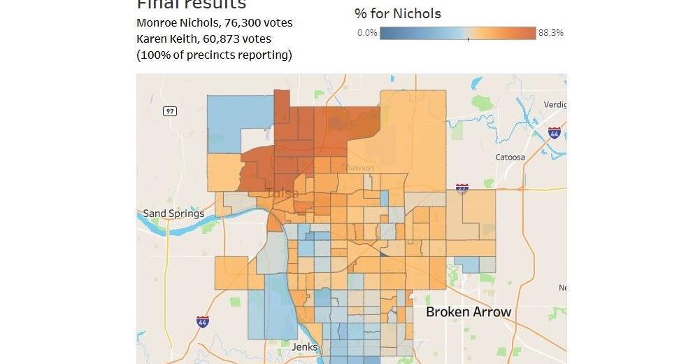 Tulsa mayoral election map: A breakdown of how Tulsa voted
