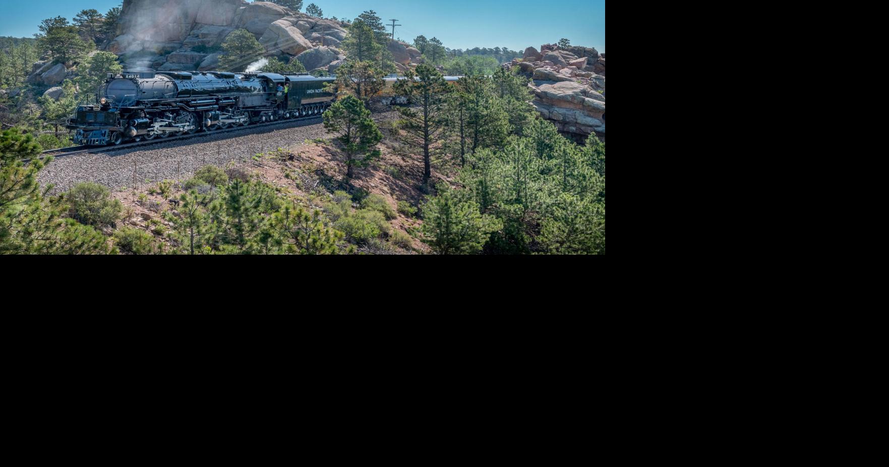 Big Boy steam locomotive stopping in Oklahoma