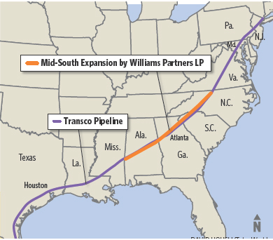 Transco pipeline expansion completed