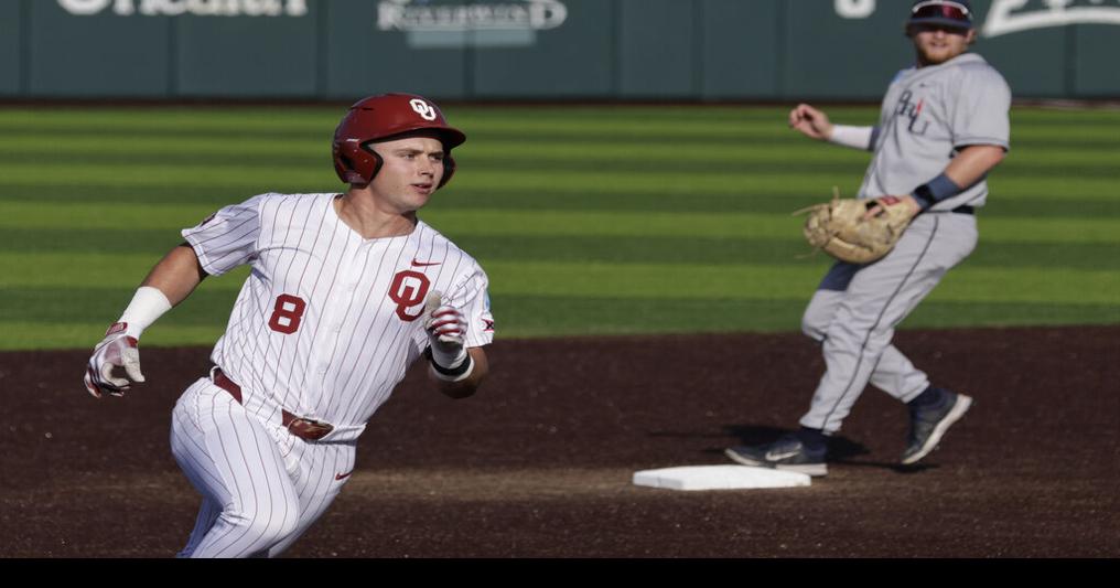 OU baseball's John Spikerman works out at MLB draft combine