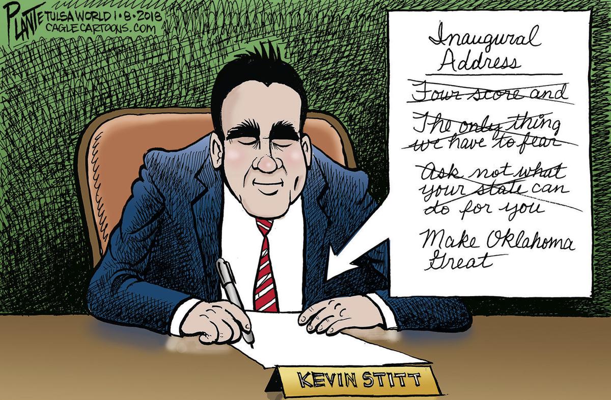Bruce Plante cartoon: Gov. Kevin Stitt and the Oklahoma Legislature