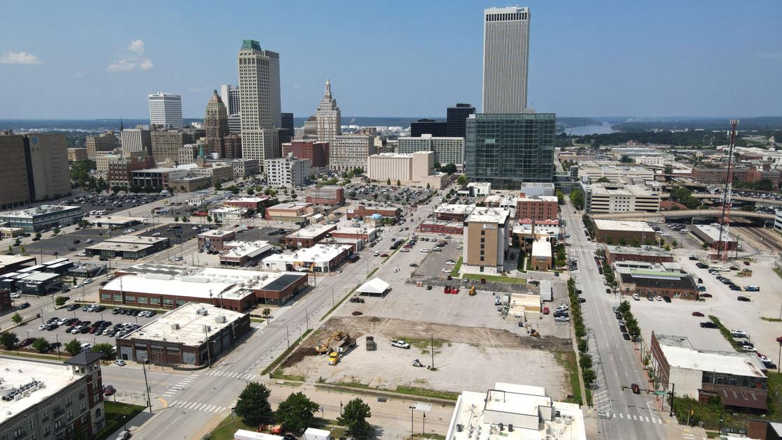 Watch Now: 'A long time coming': Work begins on downtown Tulsa's Santa ...