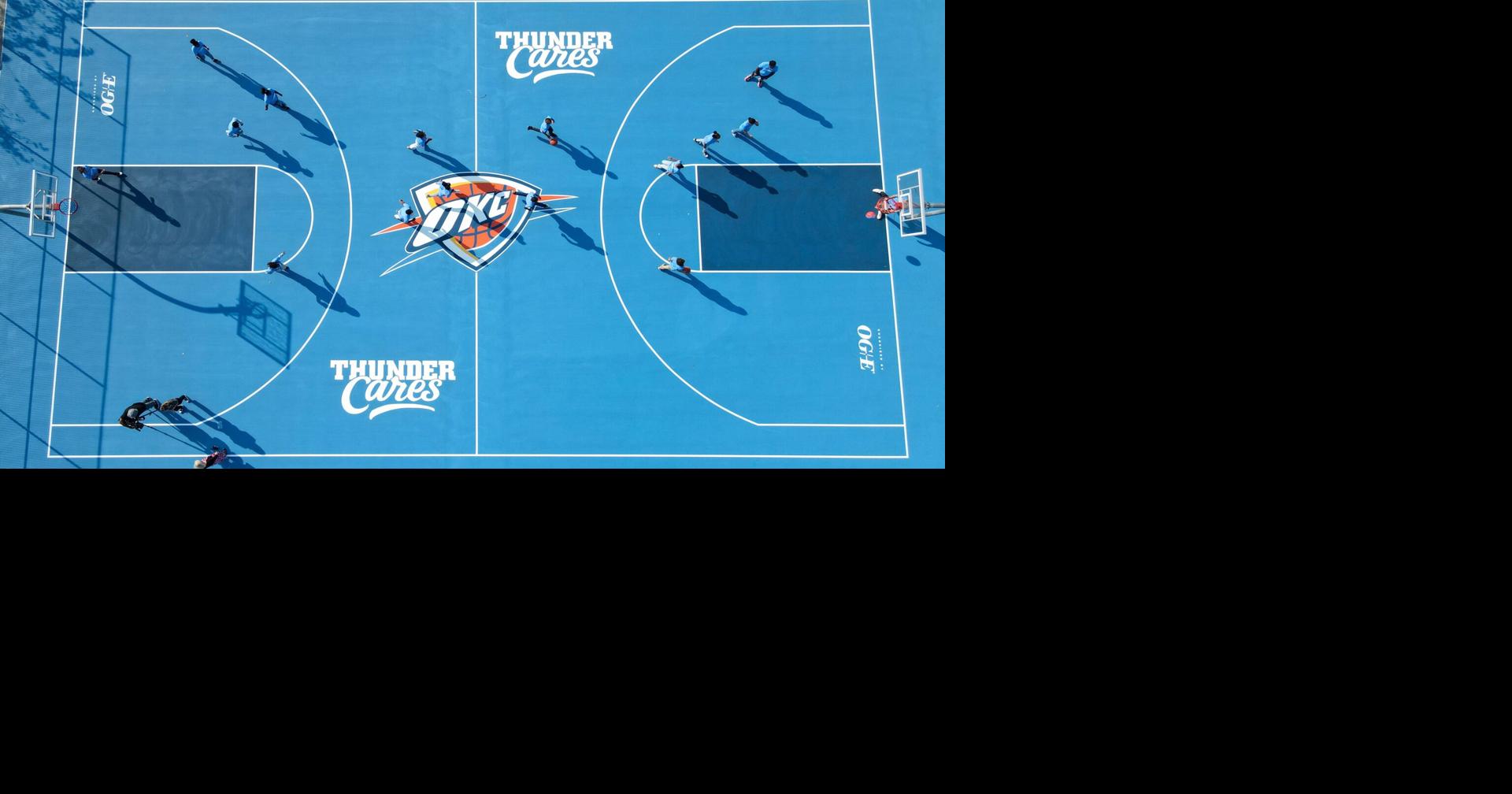 Refurbished OKC Thunder basketball courts dedicated in Tulsa