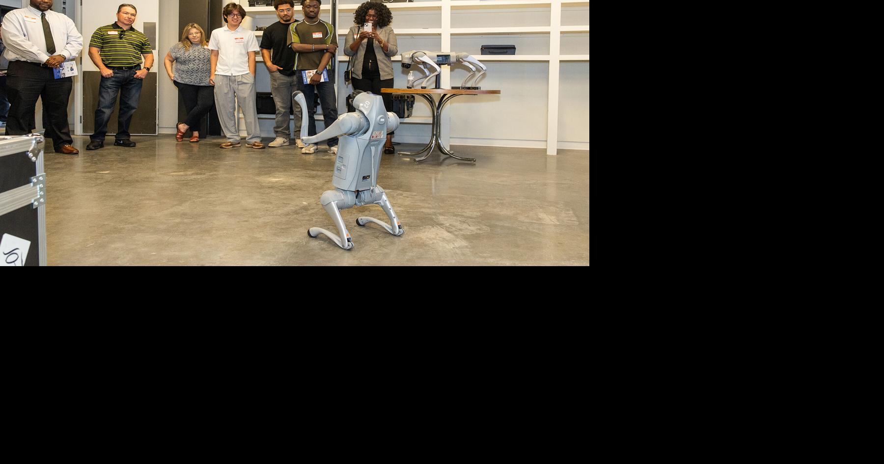 Robot dog demo at University of Tulsa