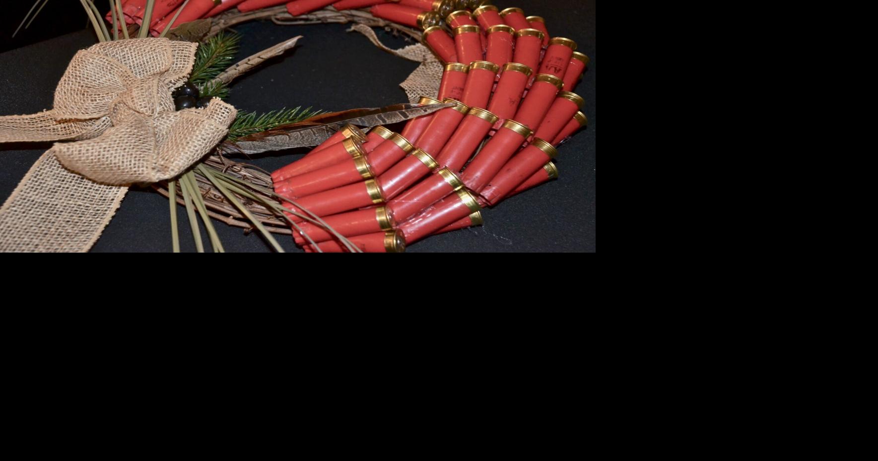 Shotgun shells Christmas wreath