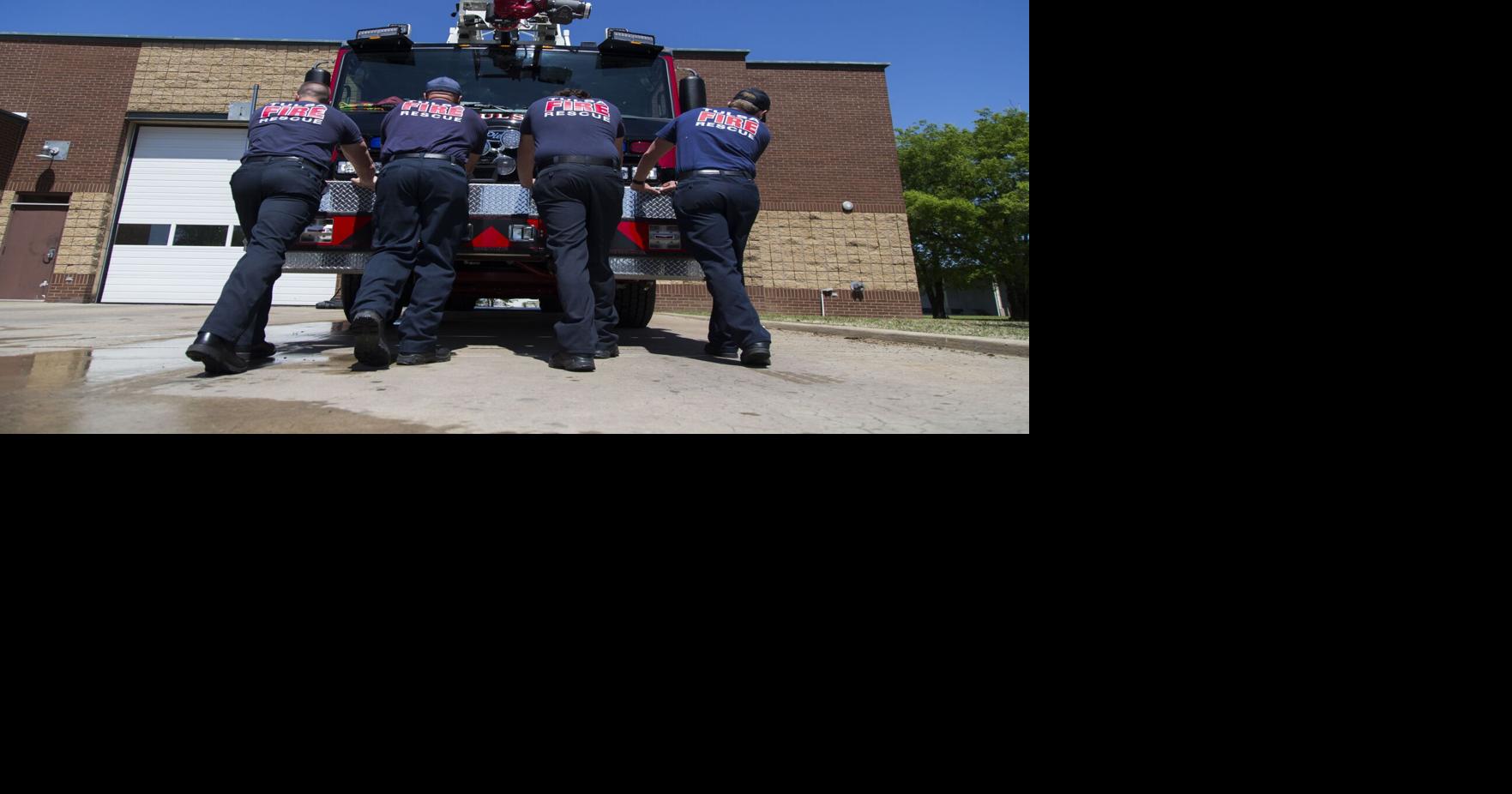 Tulsa fire welcomes two new trucks to its fleet with traditional fanfare
