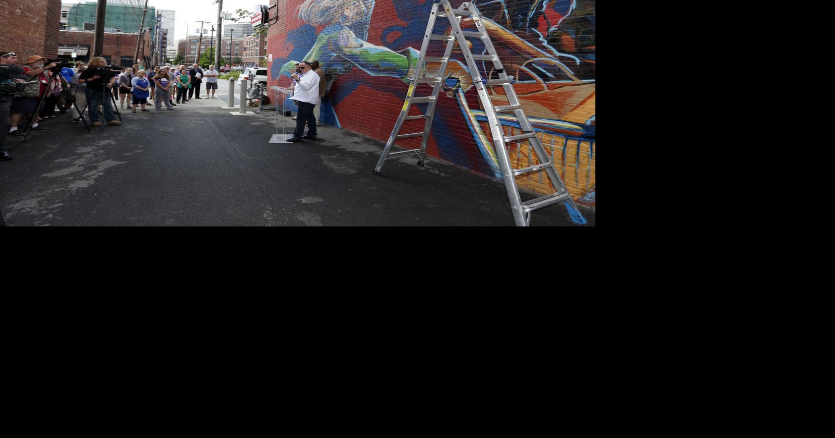 Downtown wall mural captures despair of homelessness; represents ...