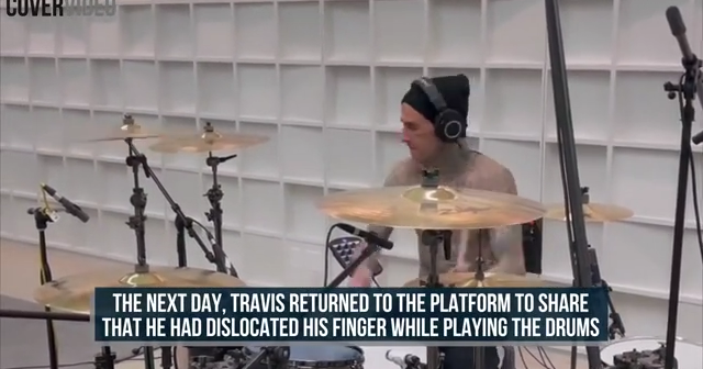 Travis Barker suffers dislocated finger during rehearsals for Blink-182 ...