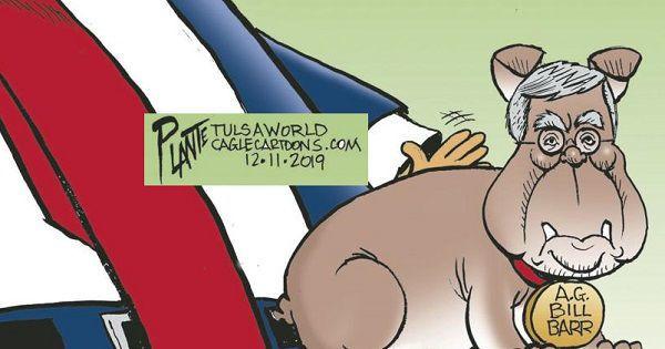 Bruce Plante cartoon: President Trump and Bill Barr
