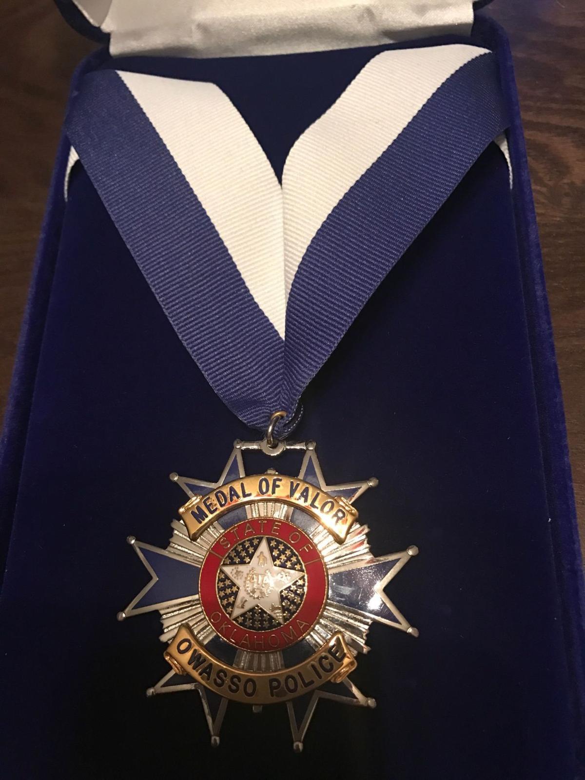 Owasso Police Officer Jarod Mitchell receives prestigious Medal of ...