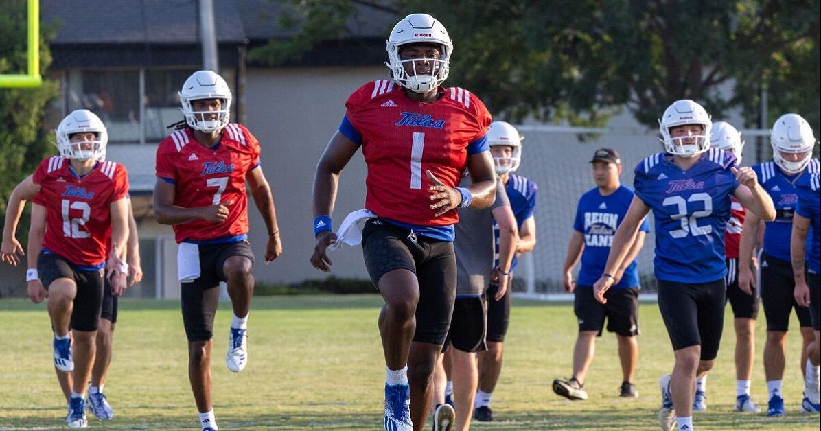 Photos: TU holds first football practice at Harwell Field