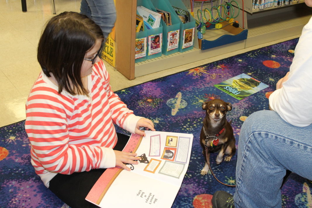 Miss Marley visits Skiatook Library