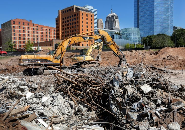 Demolition of OKC's Stage Center makes way for new OGE Energy headquarters