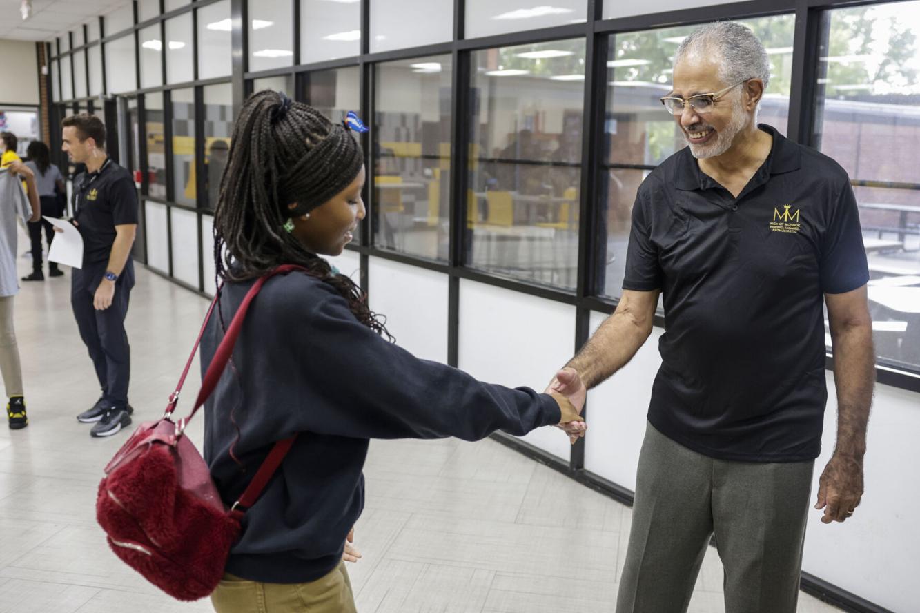 Men of Monroe volunteer at Tulsa middle school