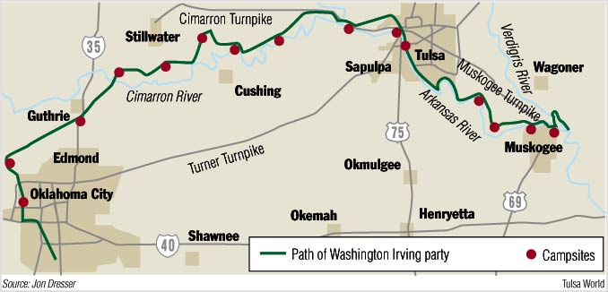 A Quest: Mapping Author's Oklahoma Journey: On the trail of Washington ...
