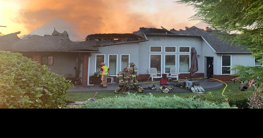 Firefighters battle south Tulsa house fire in triple-digit heat index