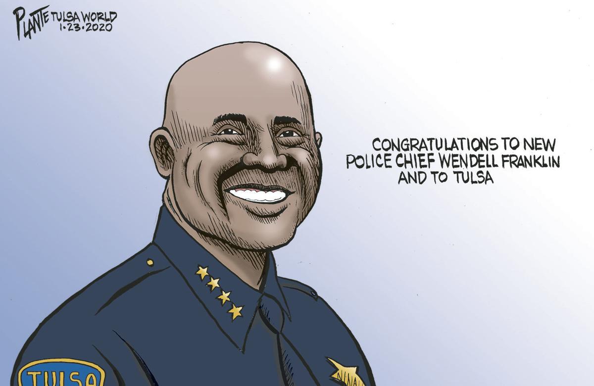 Bruce Plante Cartoon: New Police Chief Wendell Franklin