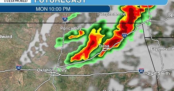 Severe storms expected in Tulsa on Monday