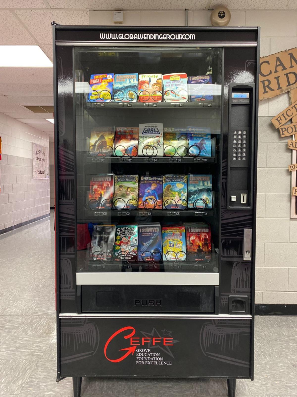 The new vending machines showing up in schools drop books