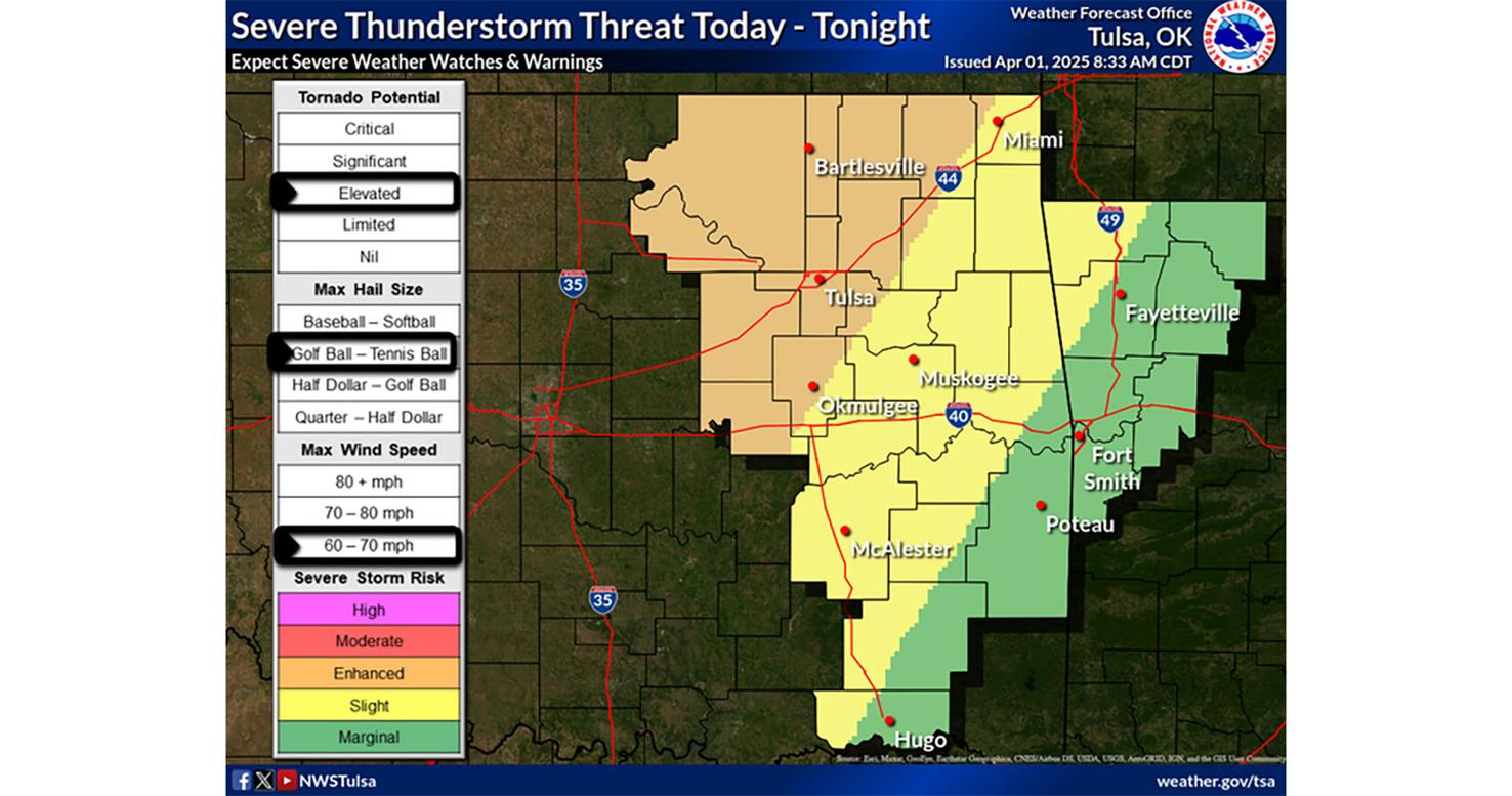 Storms late tonight bring risk of large hail, tornadoes