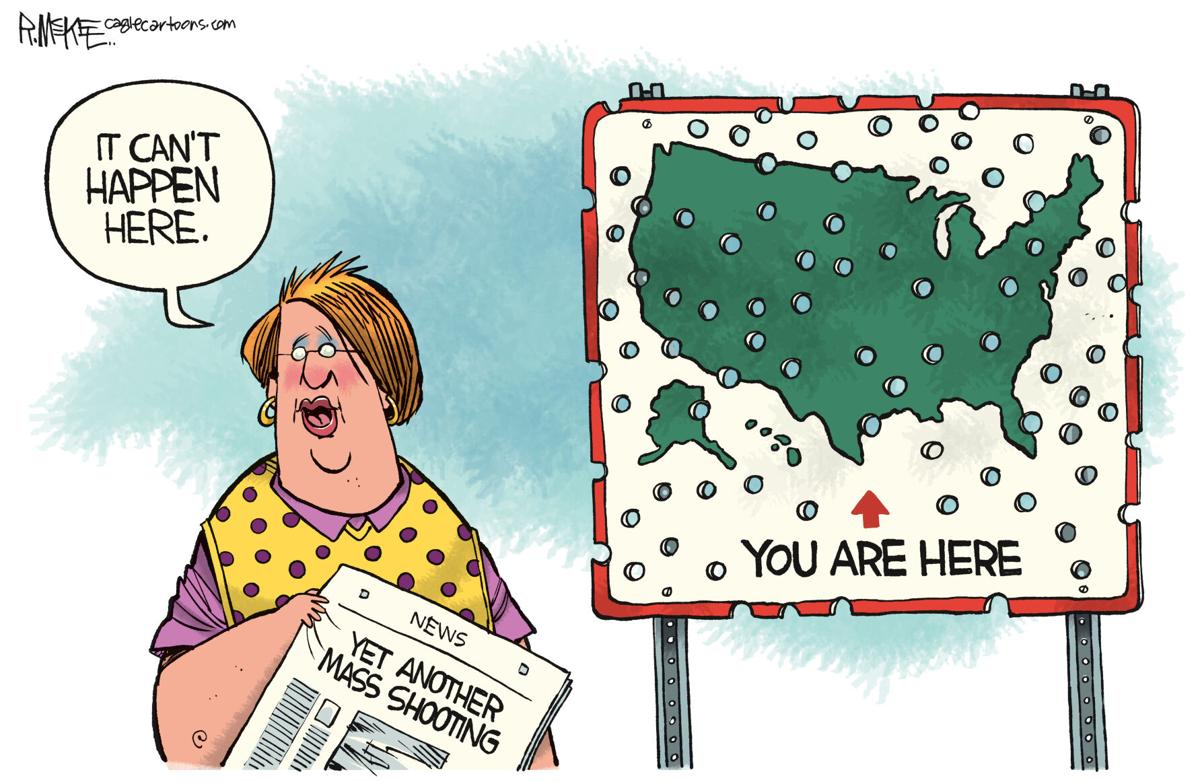 Cartoon: Mass Shootings: You Are Here