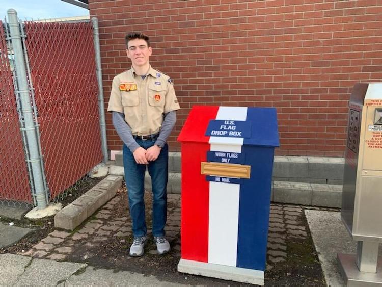 American flag retirement drop box installed at College Place City Hall ...