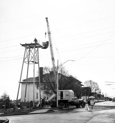 Air Raid Siren Installation, April 22, 1953. Courtesy Seattle Municipal ...