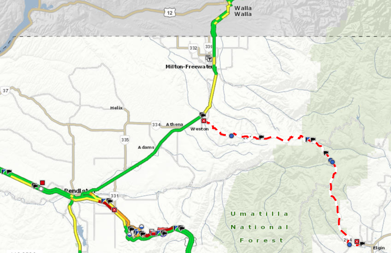 Travel Alert: Snowfall in Blue Mountains closes Highway 204 in Oregon ...