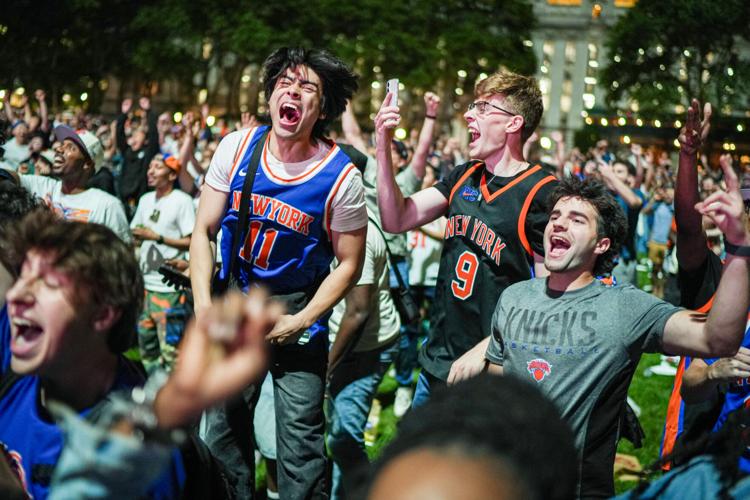 A ‘secure zone’ stops Knicks fans from gathering outside MSG, rankling ...